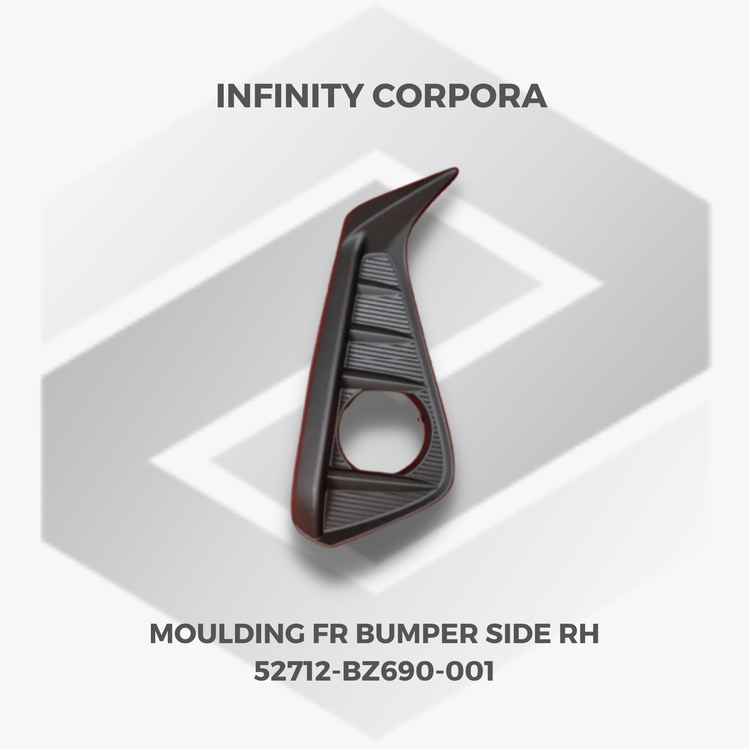 MOULDING, FR BUMPER SIDE, RH - Infinity Corpora System