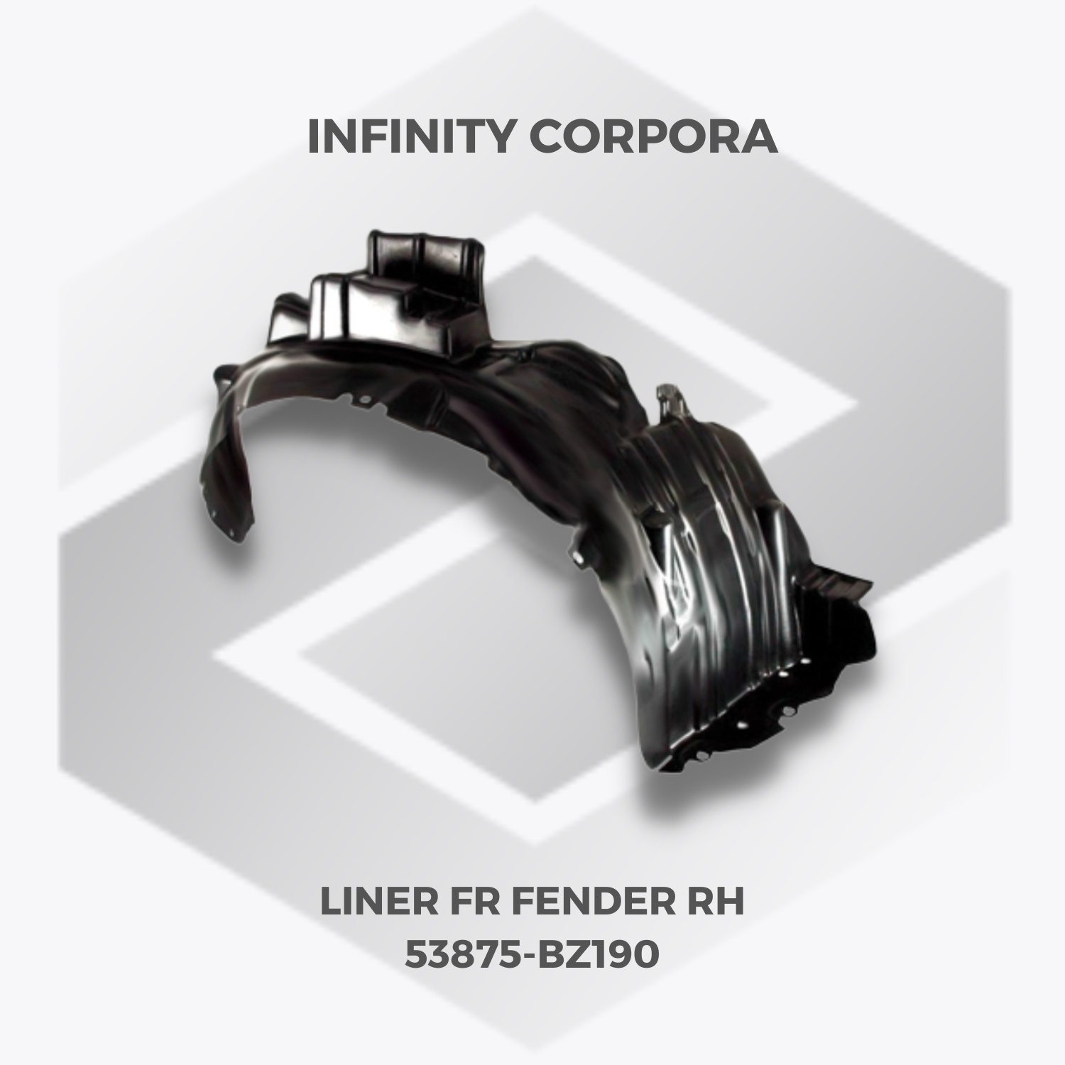 LINER,FR FENDER,RH - Infinity Corpora System