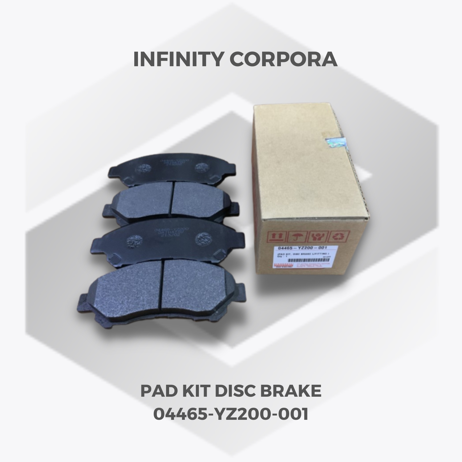 PAD KIT, DISC BRAKE - Infinity Corpora System