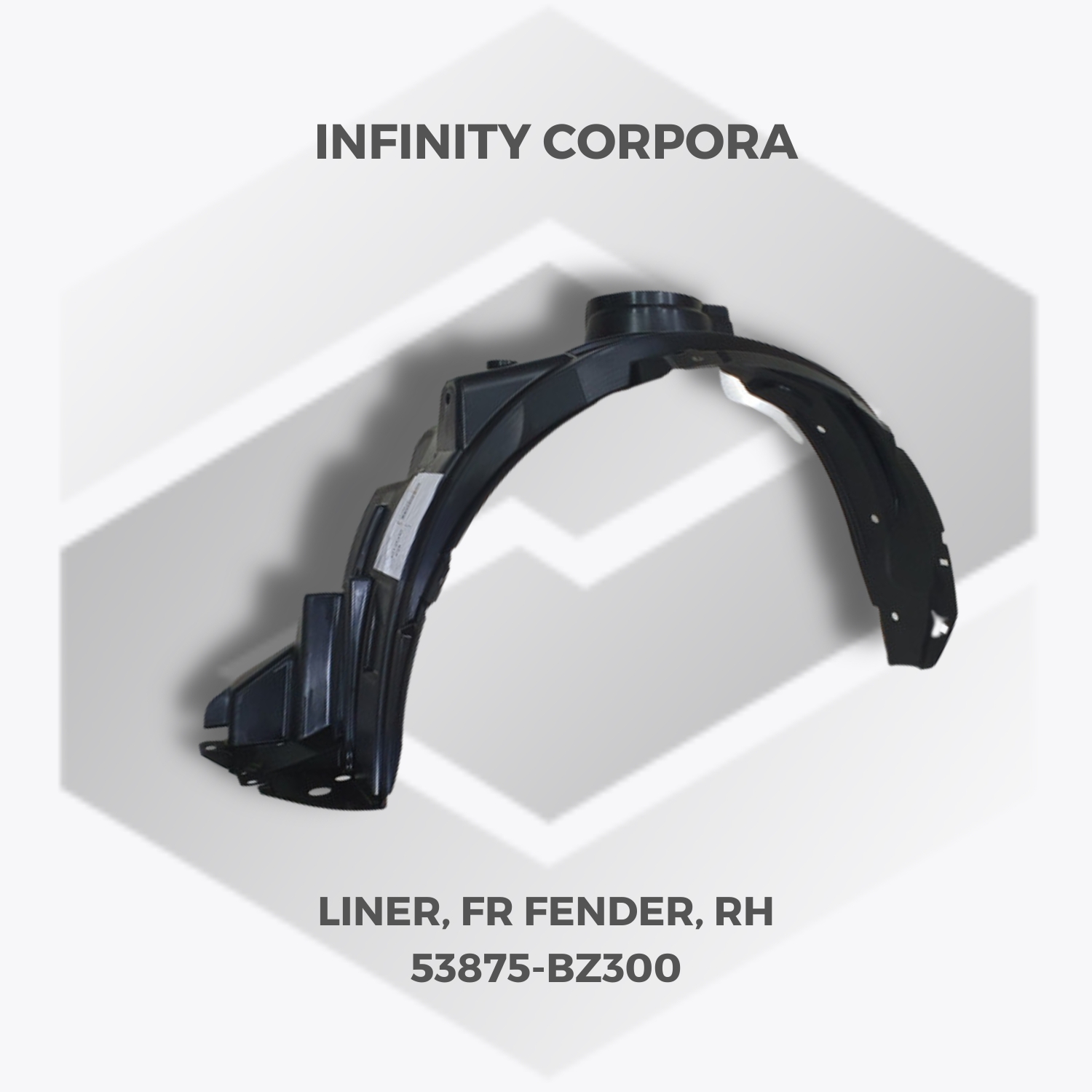 LINER, FR FENDER, RH - Infinity Corpora System