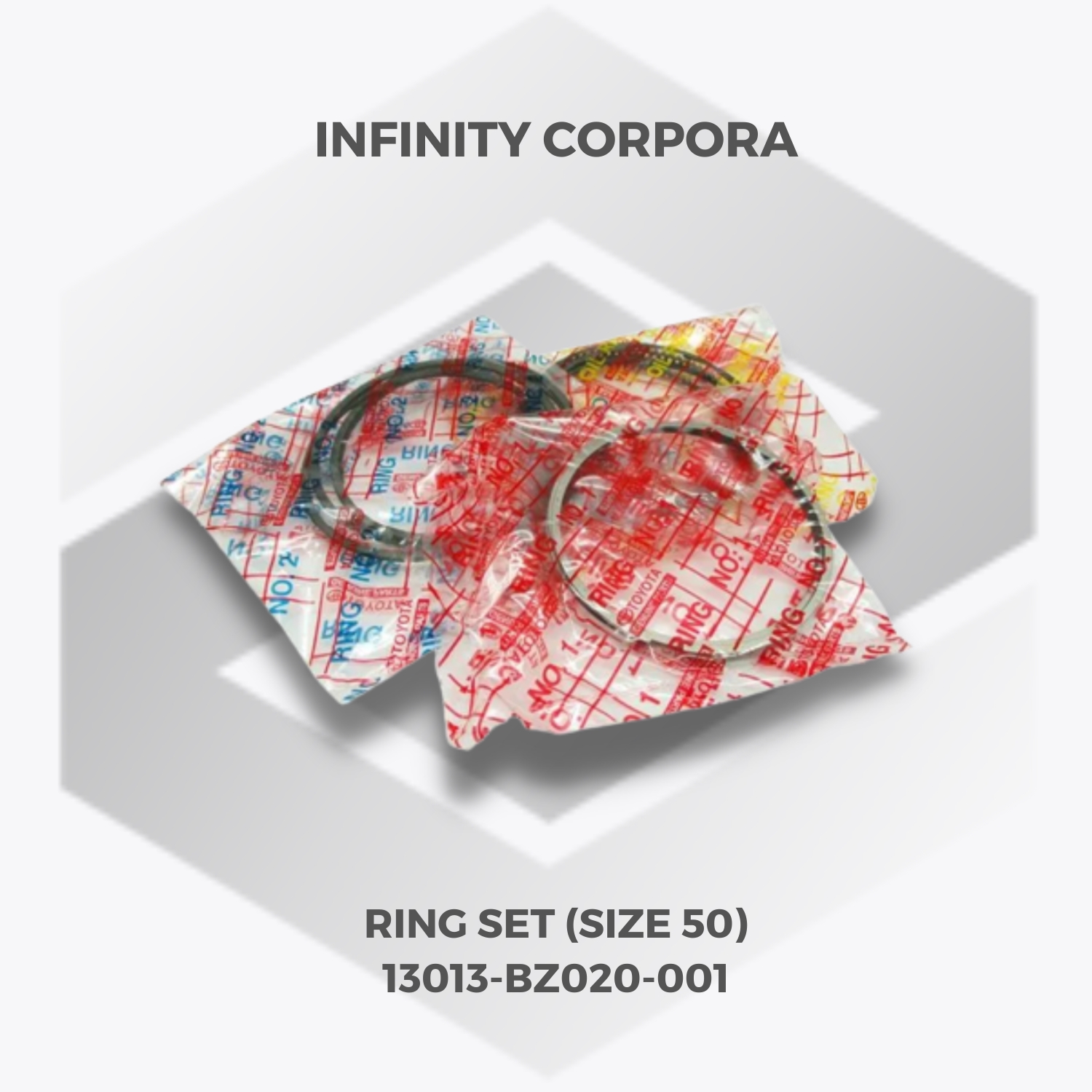 RING SET, PISTON, O/S 0.50 - Infinity Corpora System